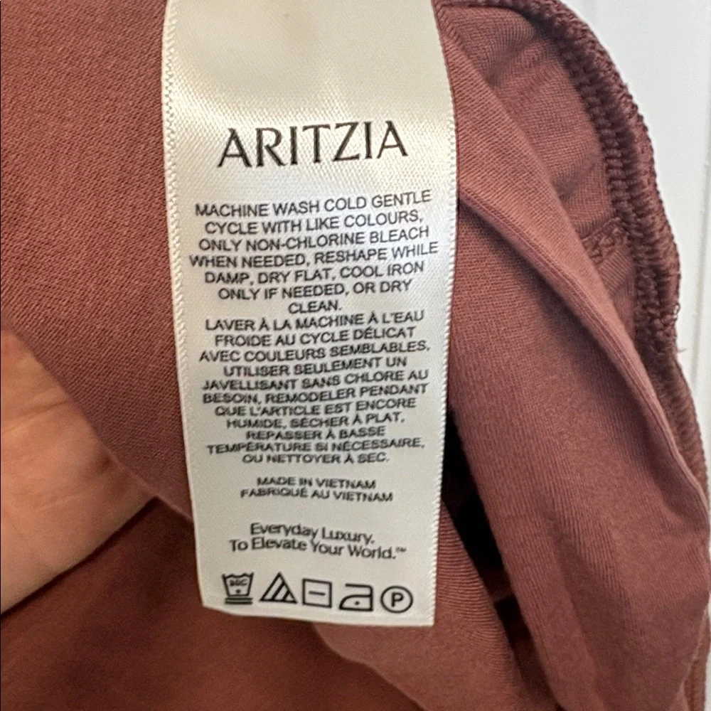 Wilfred | Dresses | Aritzia Wilfred Mini Wrap Dress Jersey Saturn Rust ...